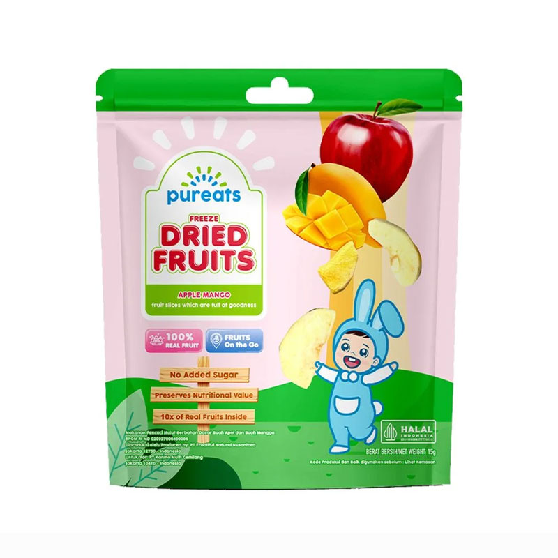 PUREATS FREEZE DRIED APPLE MANGO 15 GR - RAJASUSU